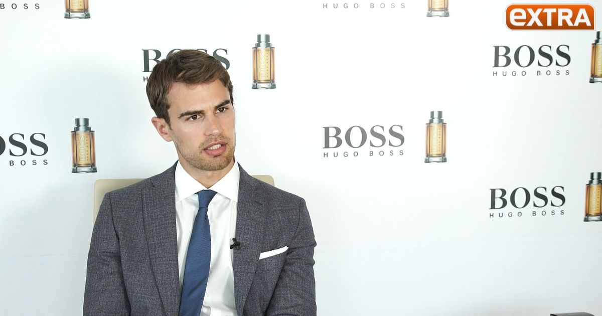 Theo James Channels Christian Grey in Hugo Boss Ad Campaign | ExtraTV.com