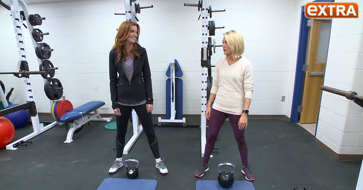 Carrie Underwood Shows Us Her Kettlebell Workouts | ExtraTV.com