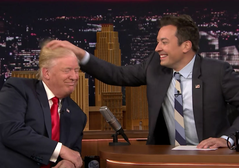 Donald Trump Gets His Famous ‘Do Messed Up by Jimmy Fallon | ExtraTV.com