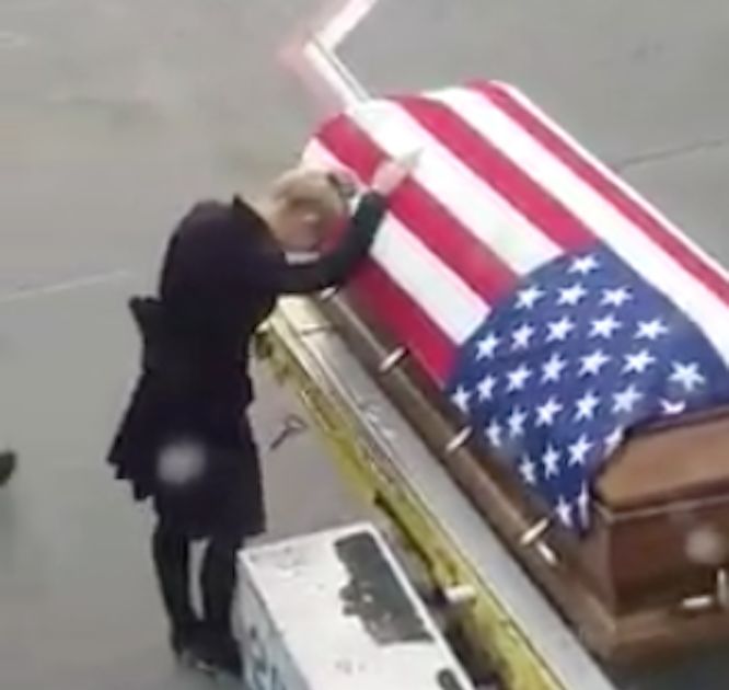 Video: Military Widow's Touching Moment of Grief Goes Viral | ExtraTV.com