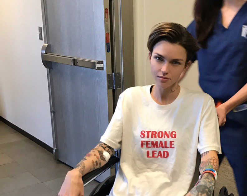 Ruby Rose in a Wheelchair After Spine Surgery | ExtraTV.com